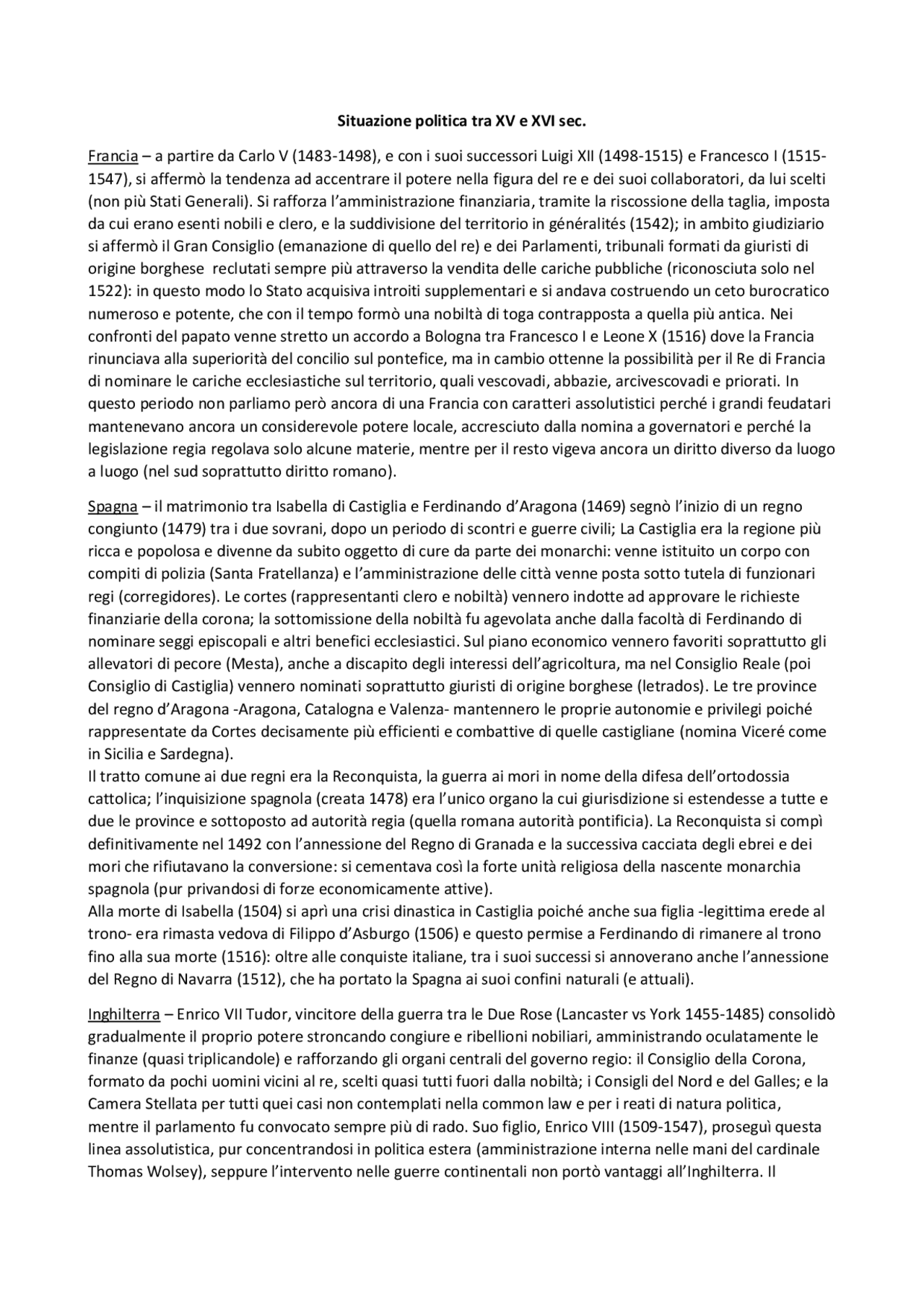 Carlo Capra, Storia Moderna 1492-1848 - Docsity