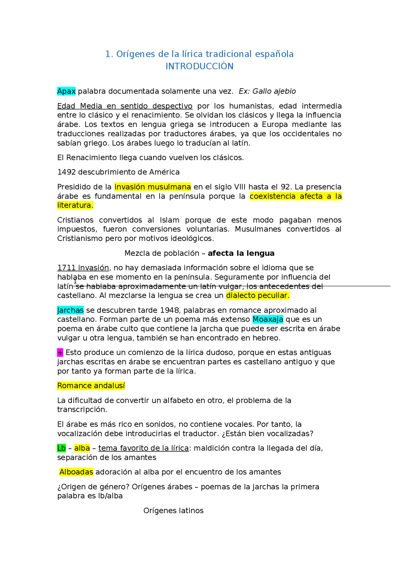 Literatura Española Medieval Docsity