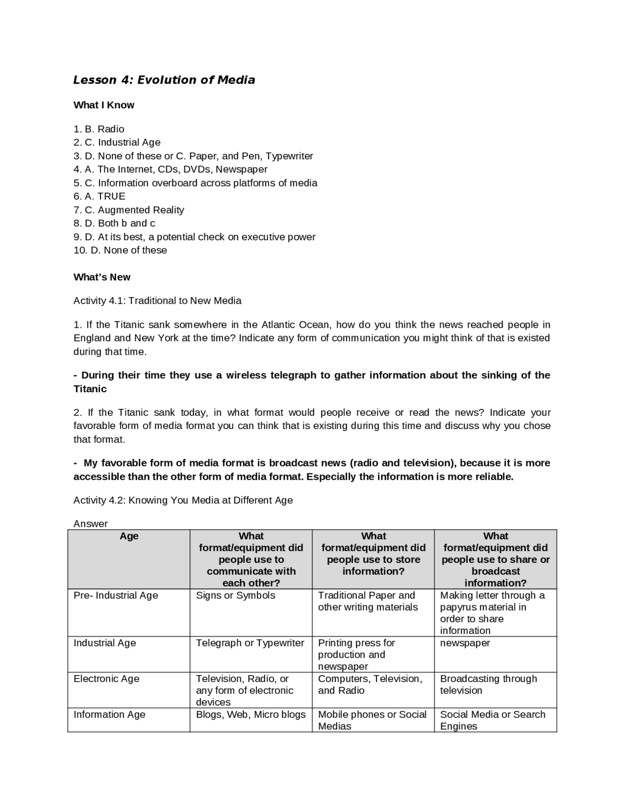 Media Information Literacy Module 2 Assignments Earth Science Docsity