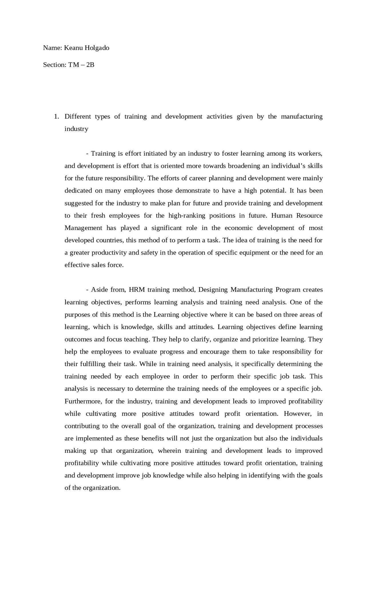 Human Resources Management Docsity