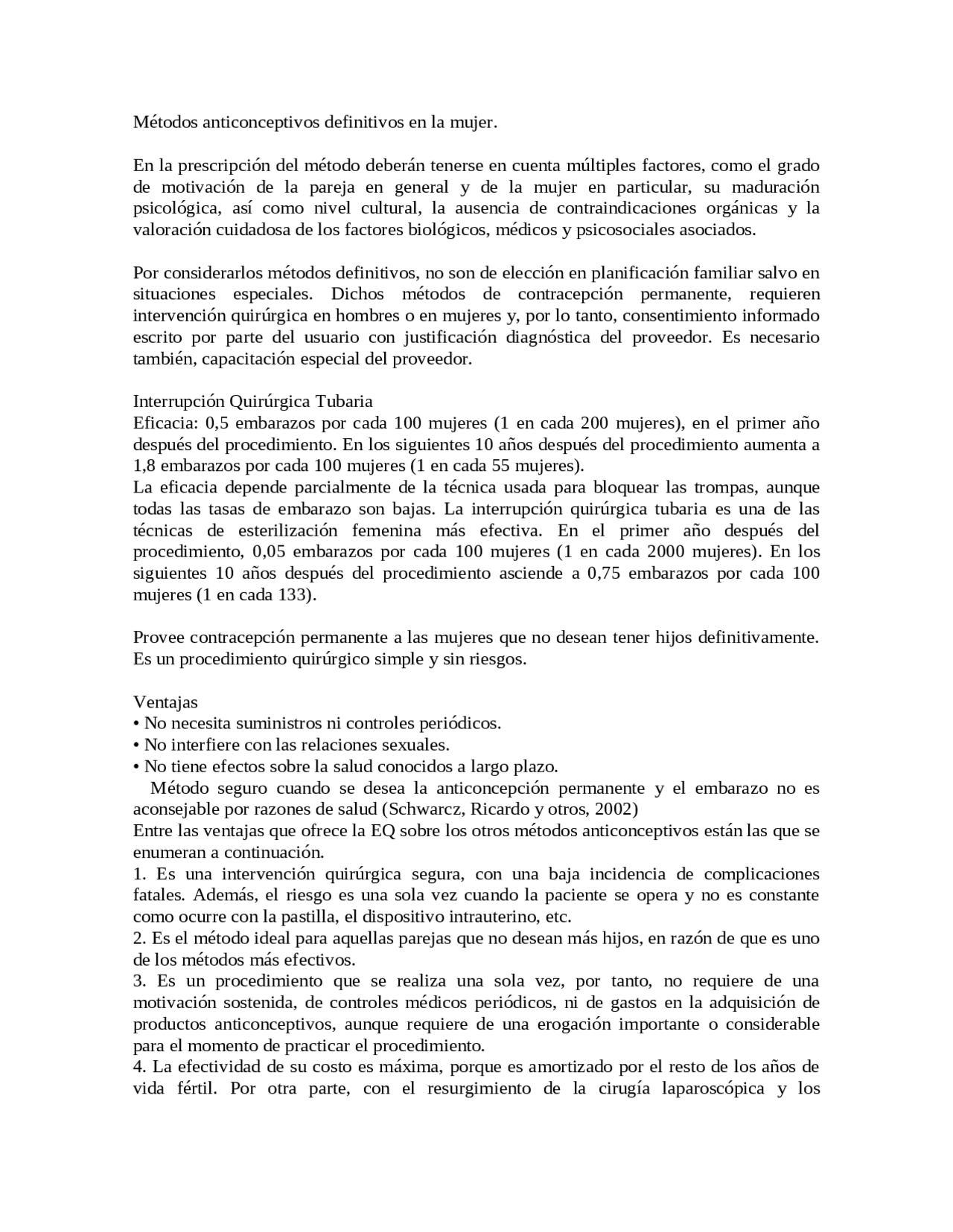 Métodos Anticonceptivos Definitivos Apuntes De Biología Docsity