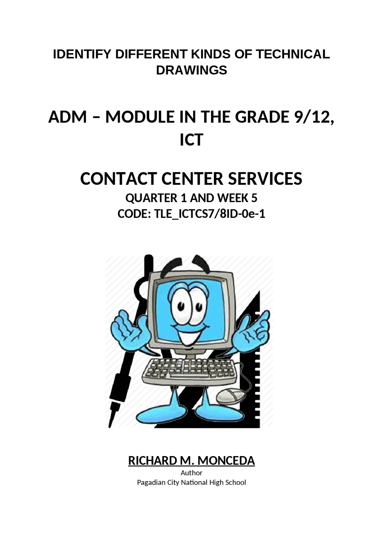 ADM cover for Technical Drafting - Docsity