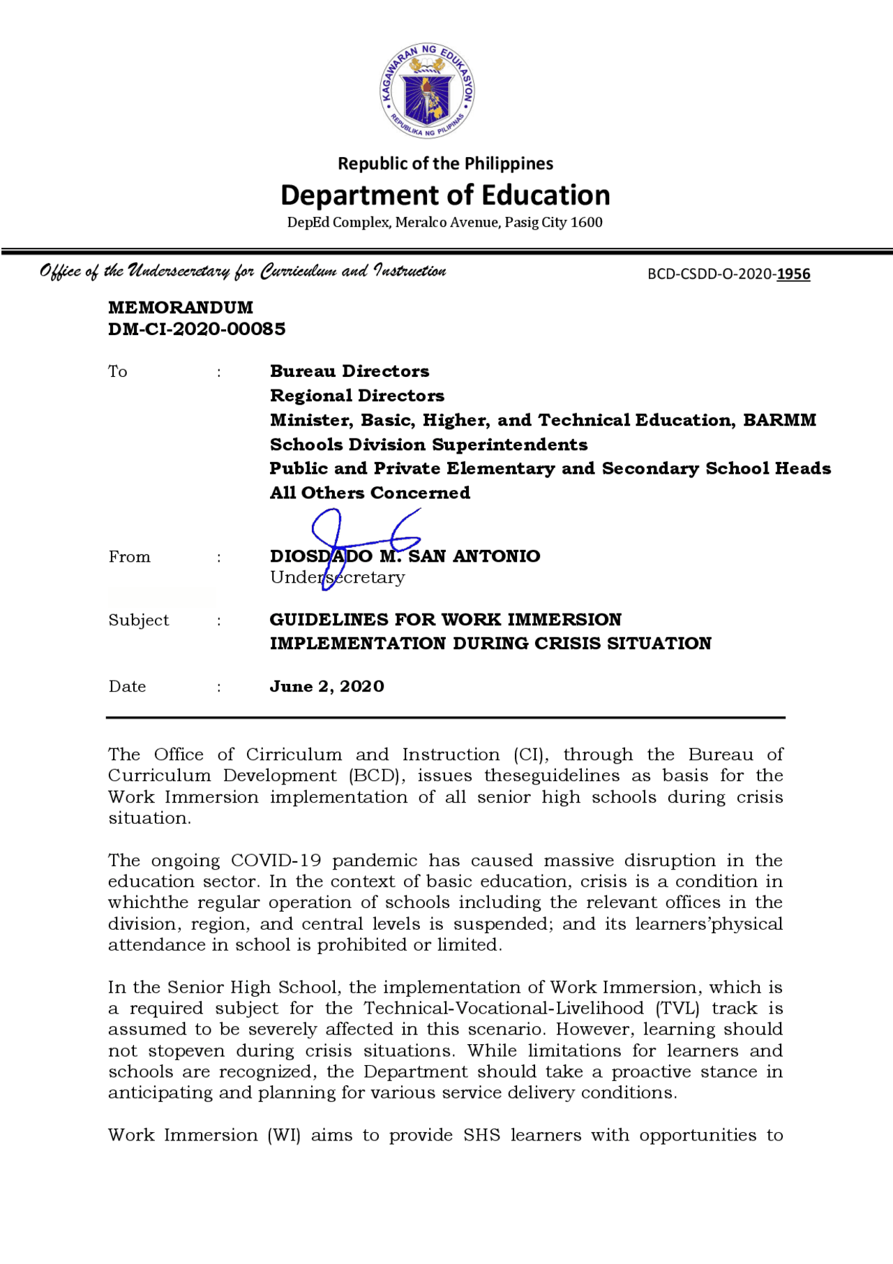 Application Letter For Work Immersion Ict Student