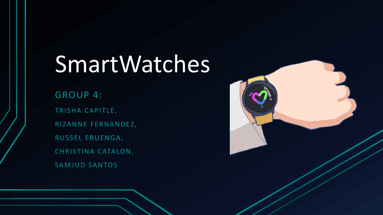 The smartwatch report | Slides Information Technology | Docsity