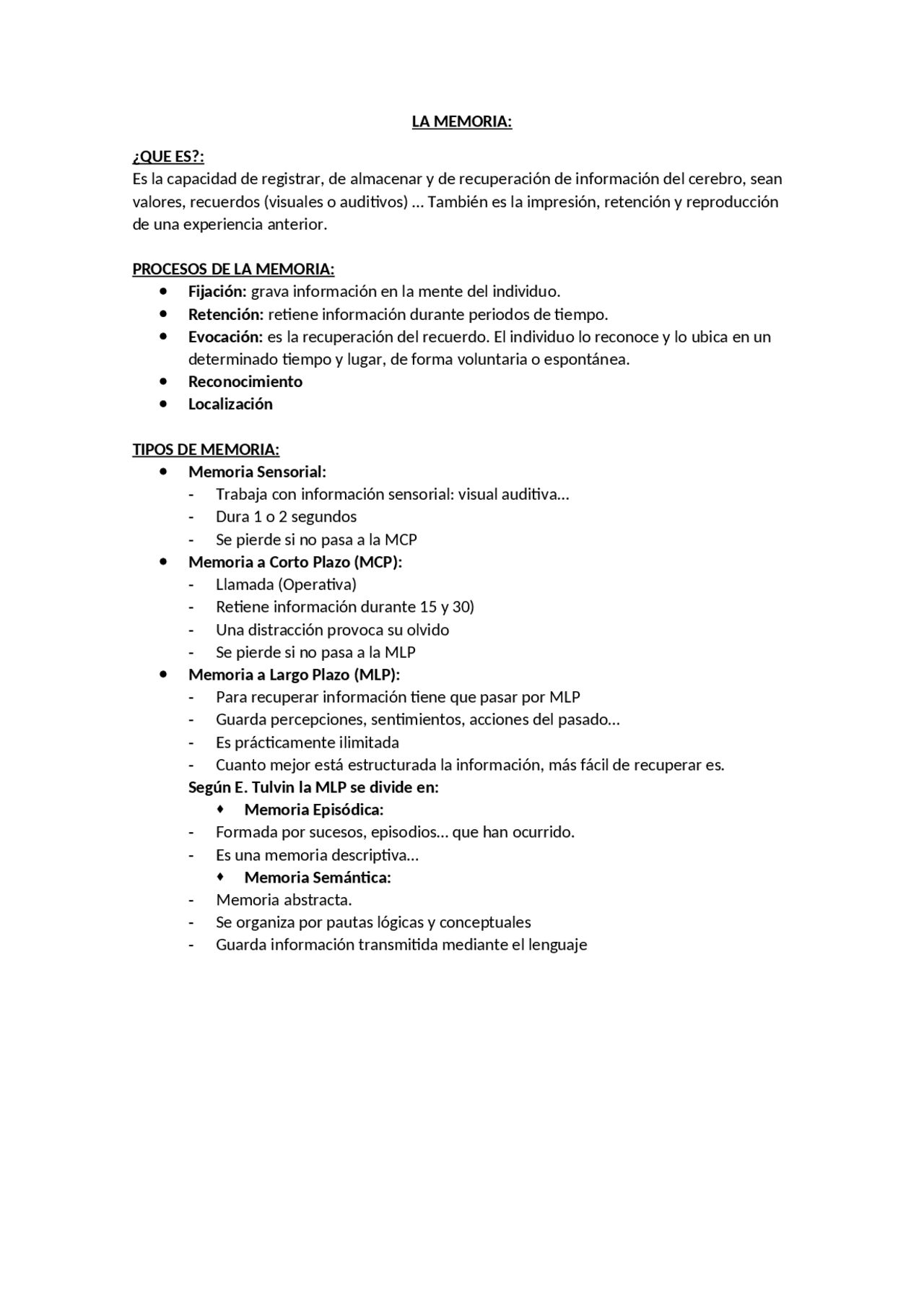 Apuntes De Psicología Docsity