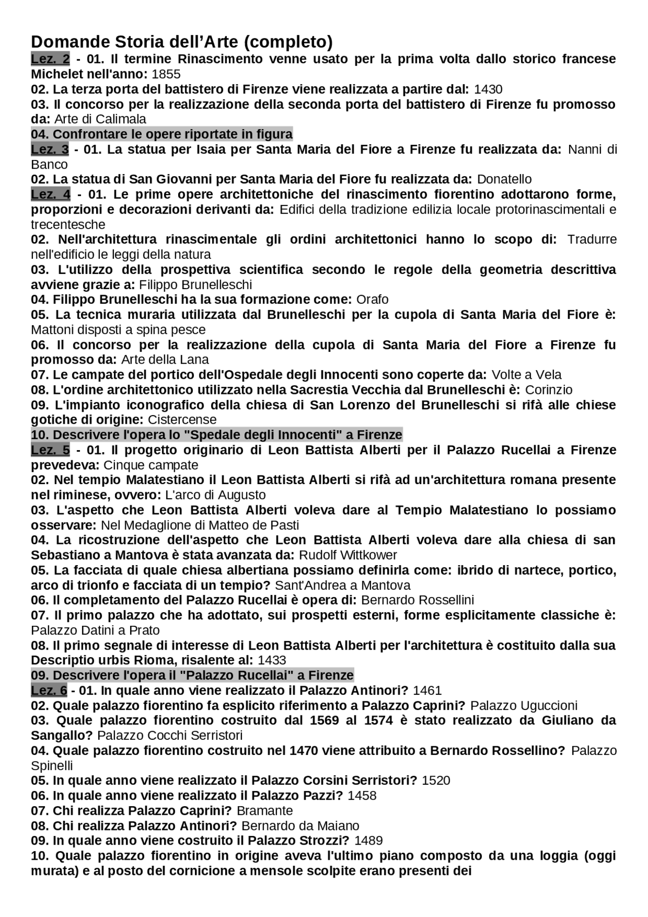 Storia dell'arte moderna_Paniere (domande e risposte) eCAMPUS | Panieri di Storia Dell'arte ...