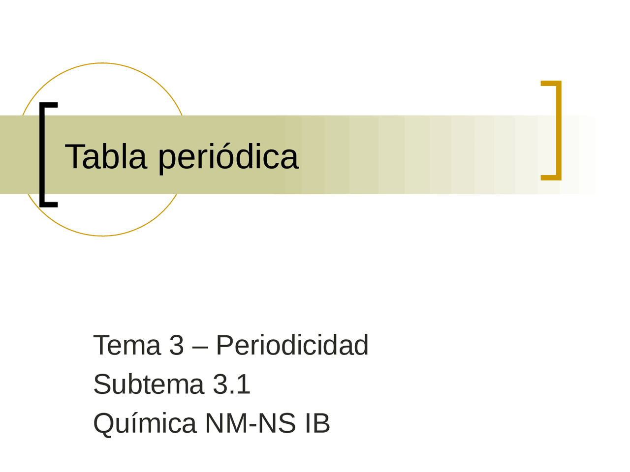 Periodicidad. Tabla periódica - Docsity