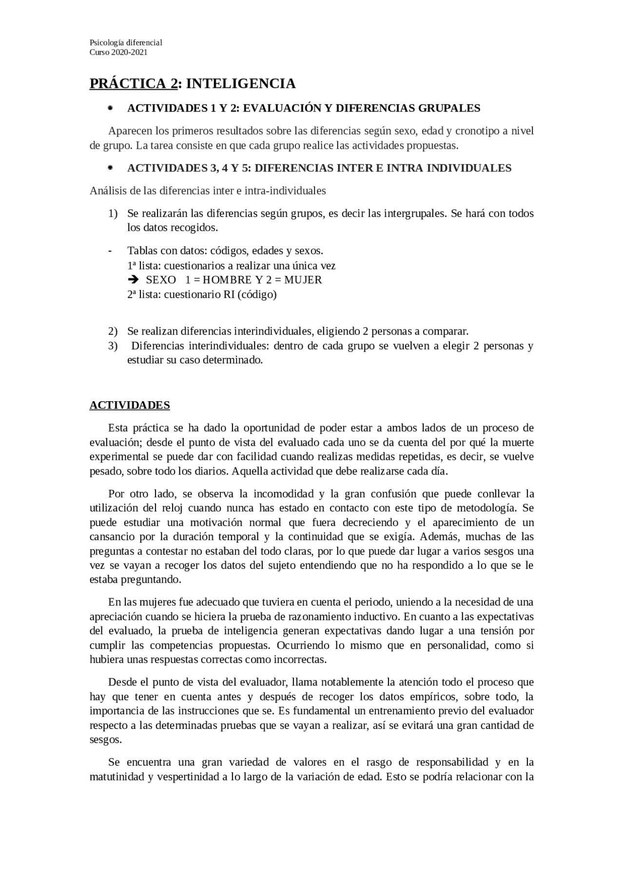 Práctica inteligencia - Docsity