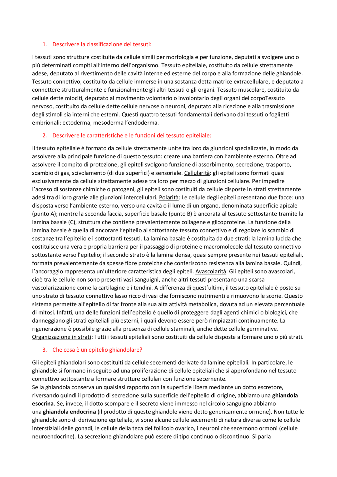 Anatomia Umana Prof Macaluso Ecampus Docsity