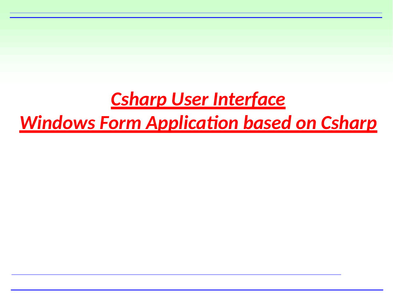 C Sharp User Interface Docsity