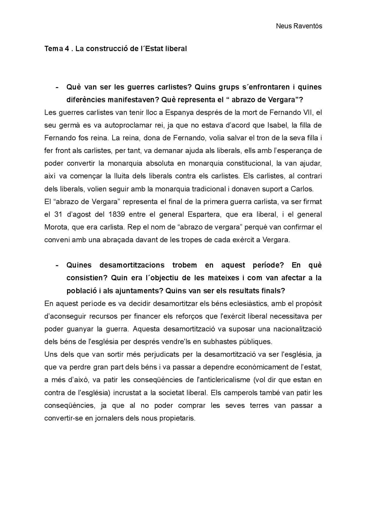 Exercicis Tema 4 Història Docsity