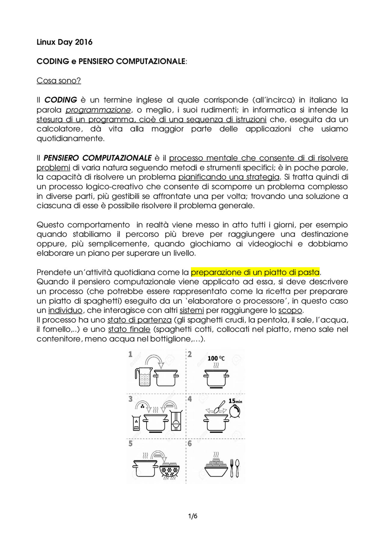 Coding E Pensiero Computazionale Docsity