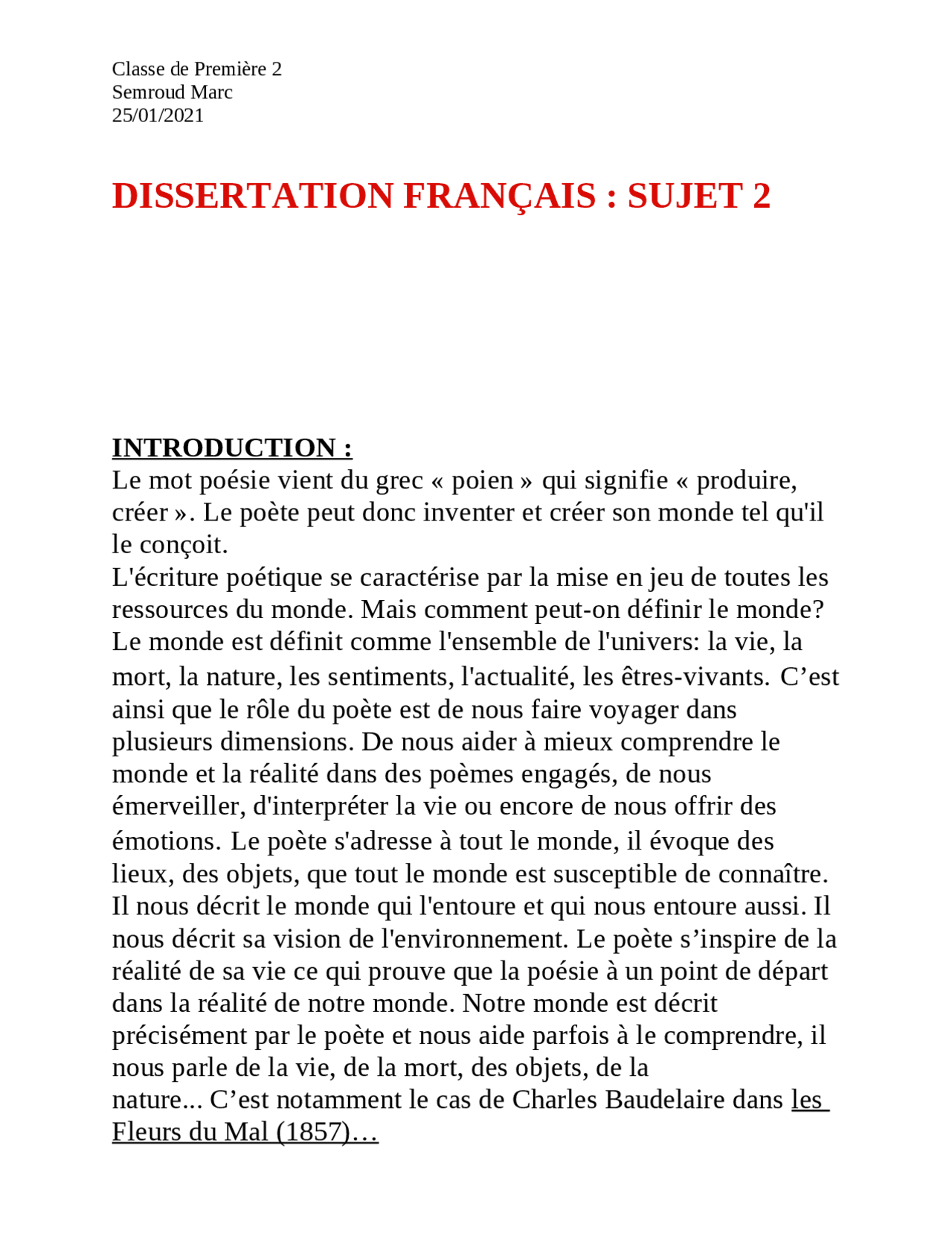 Fiche biographique .. - Docsity