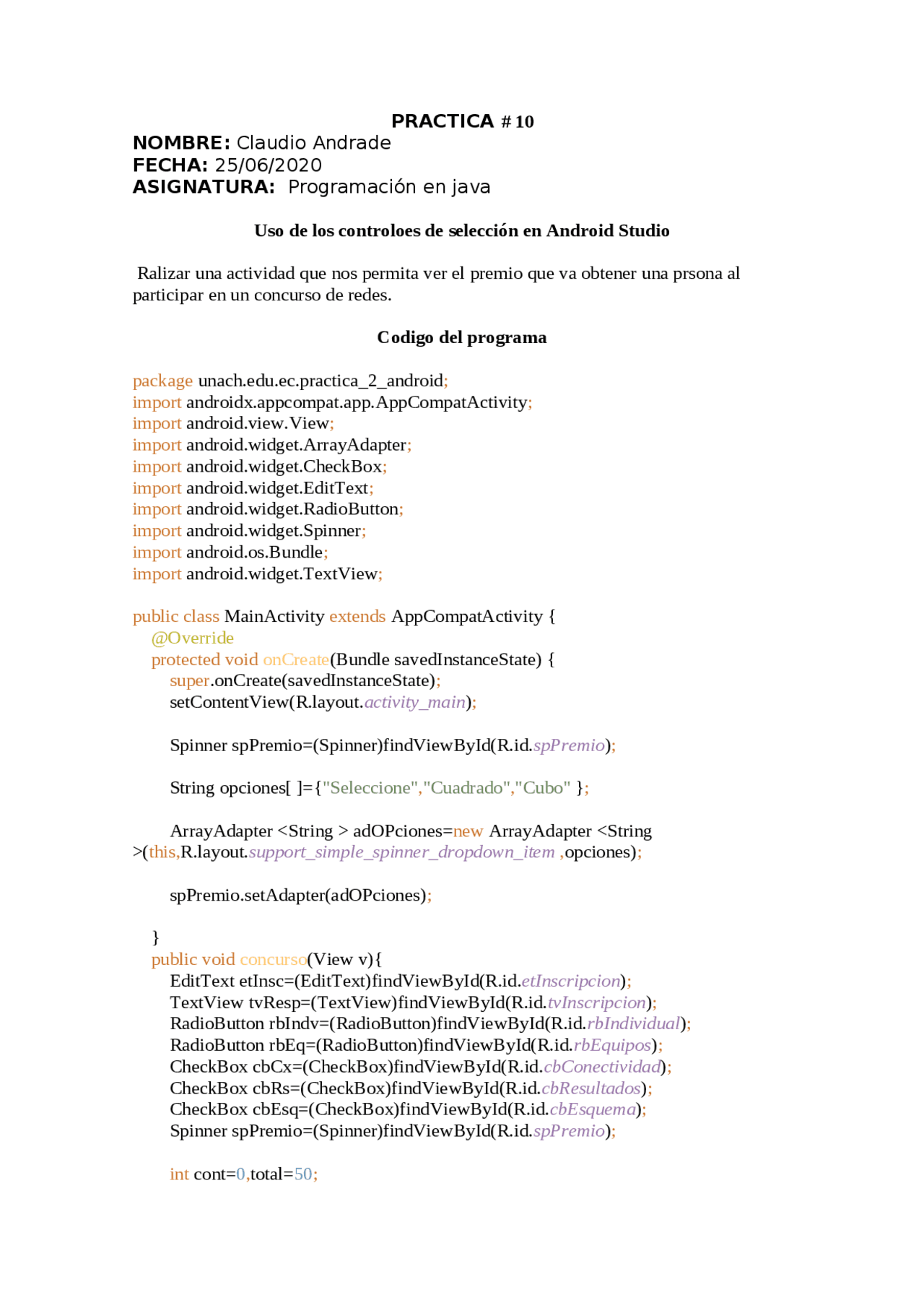 Programación En Java Docsity