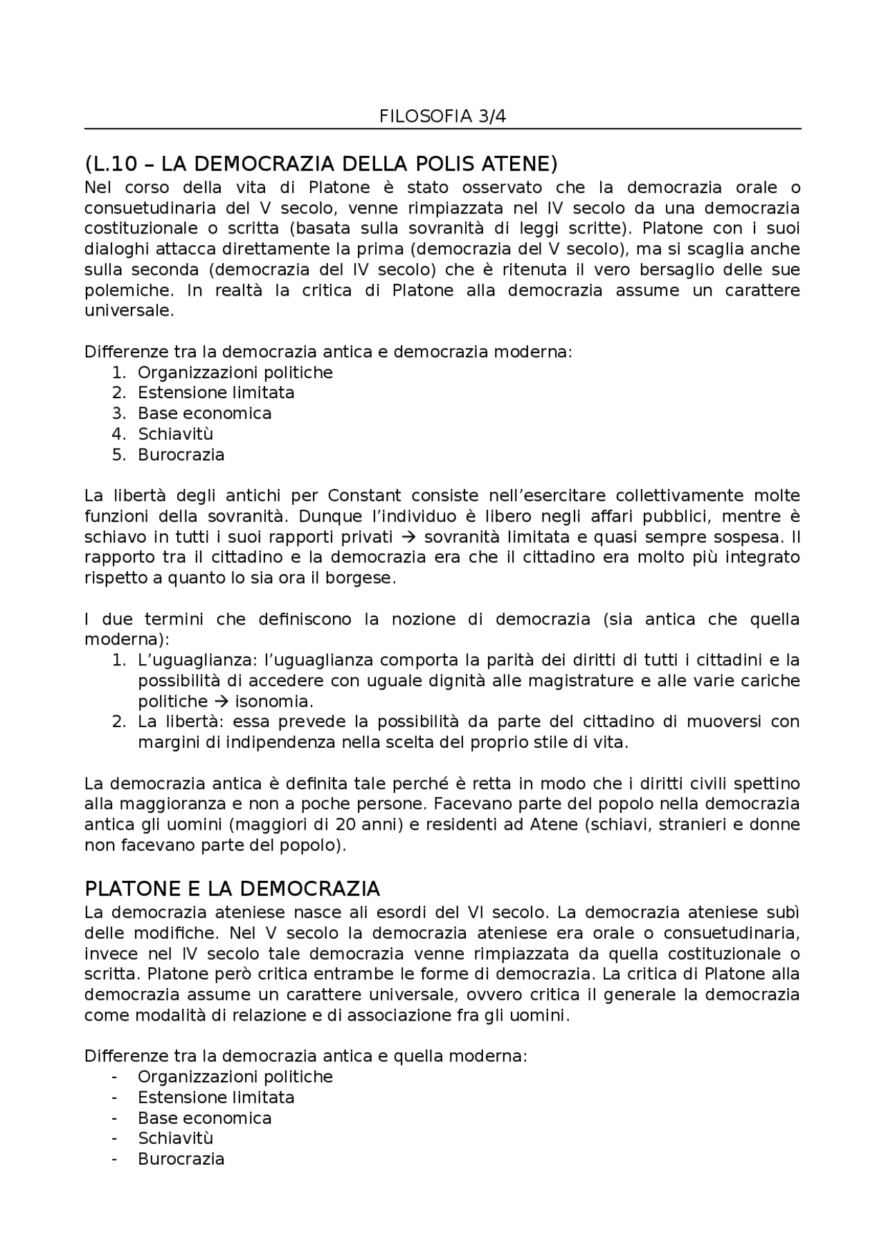 Platone Democrazia Le Polis E Aristotele Docsity