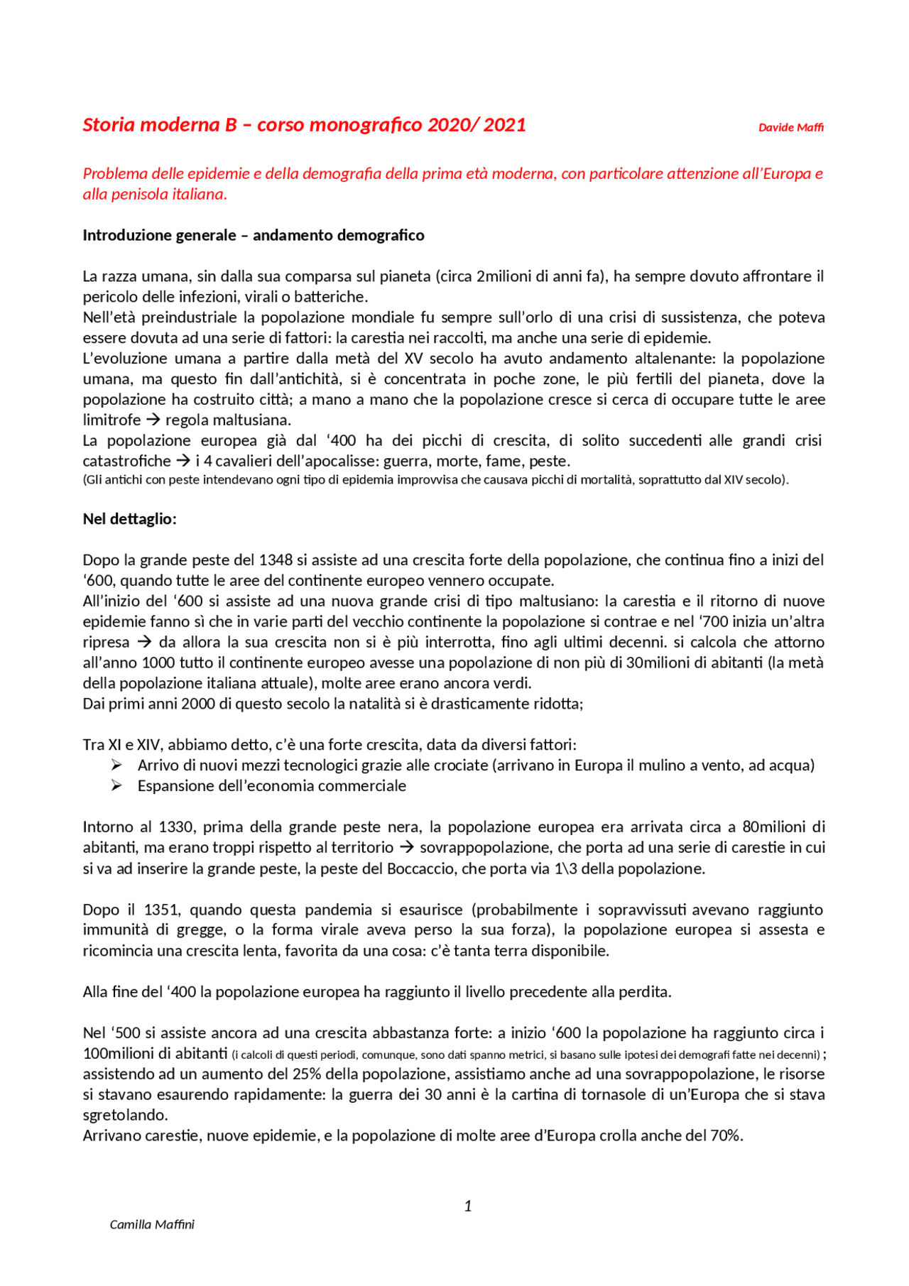 Appunti Storia Moderna B Docsity