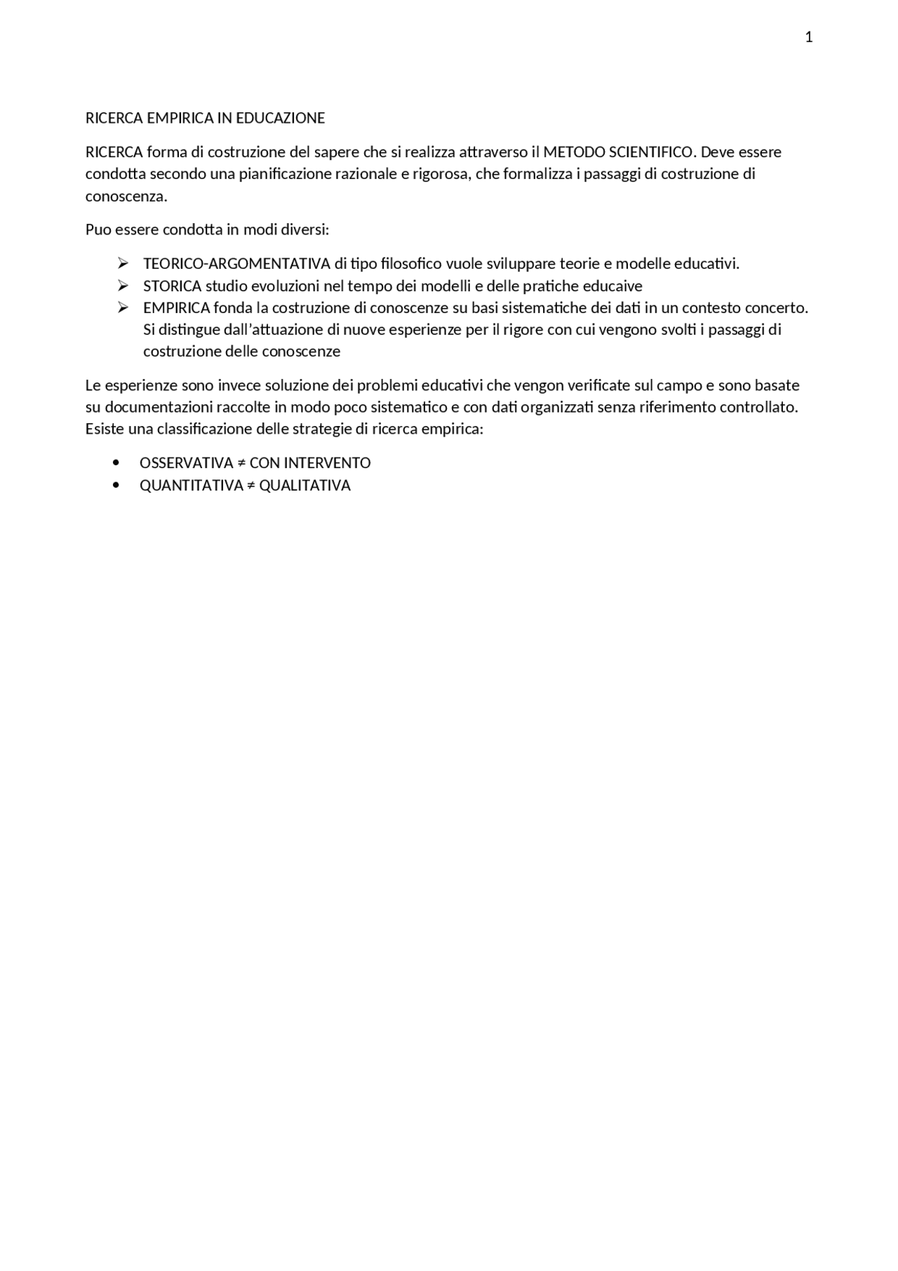 Progettazione Ricerca Docsity
