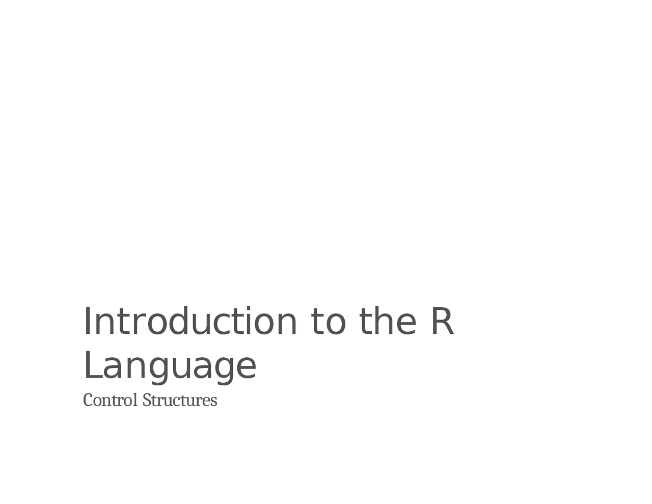 Control Structures R Thesis Programming Languages Docsity