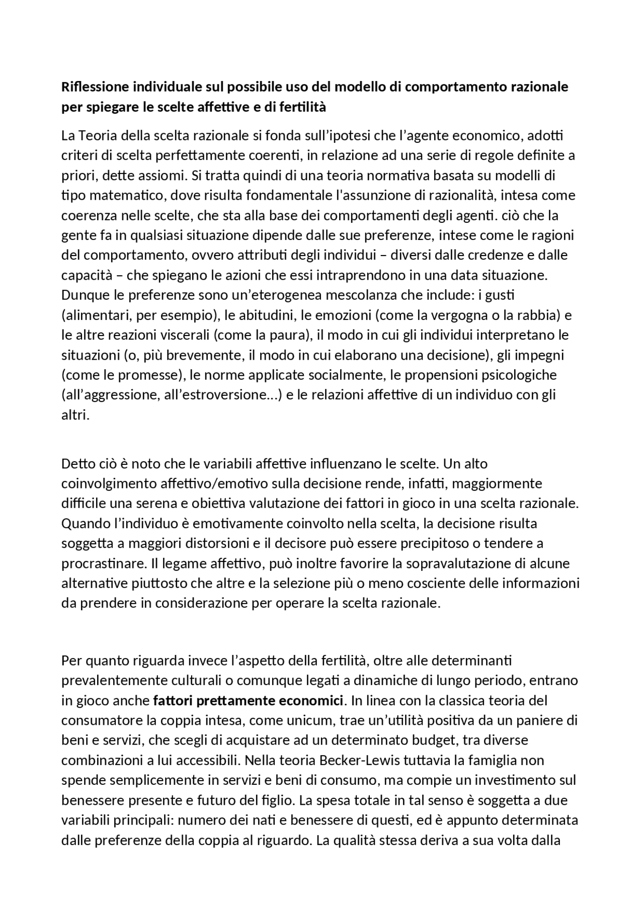 Microeconomia Parziali Notes De Microéconomie Docsity
