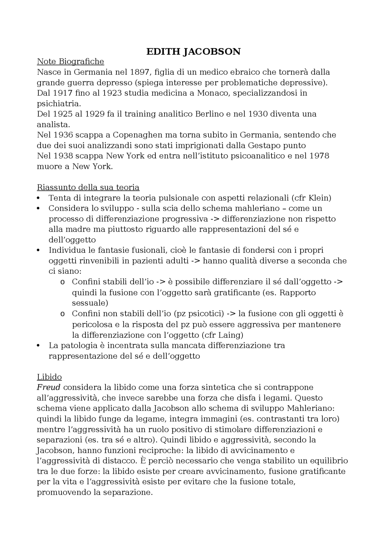 Edith Jacobson - Docsity