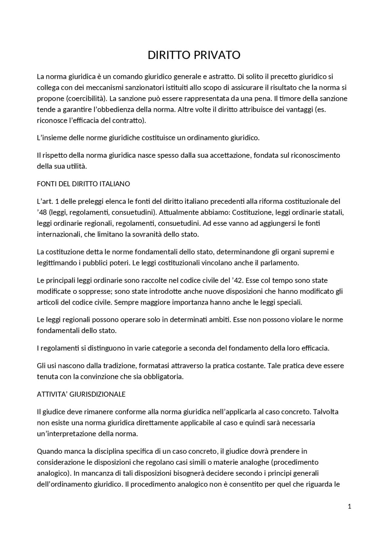 Diritto Privato Unimi Docsity