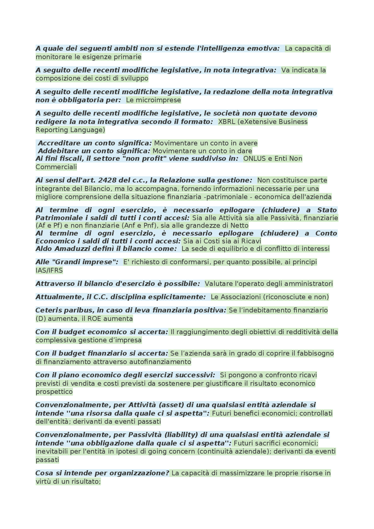 Materiale Utile Per Esame Docsity