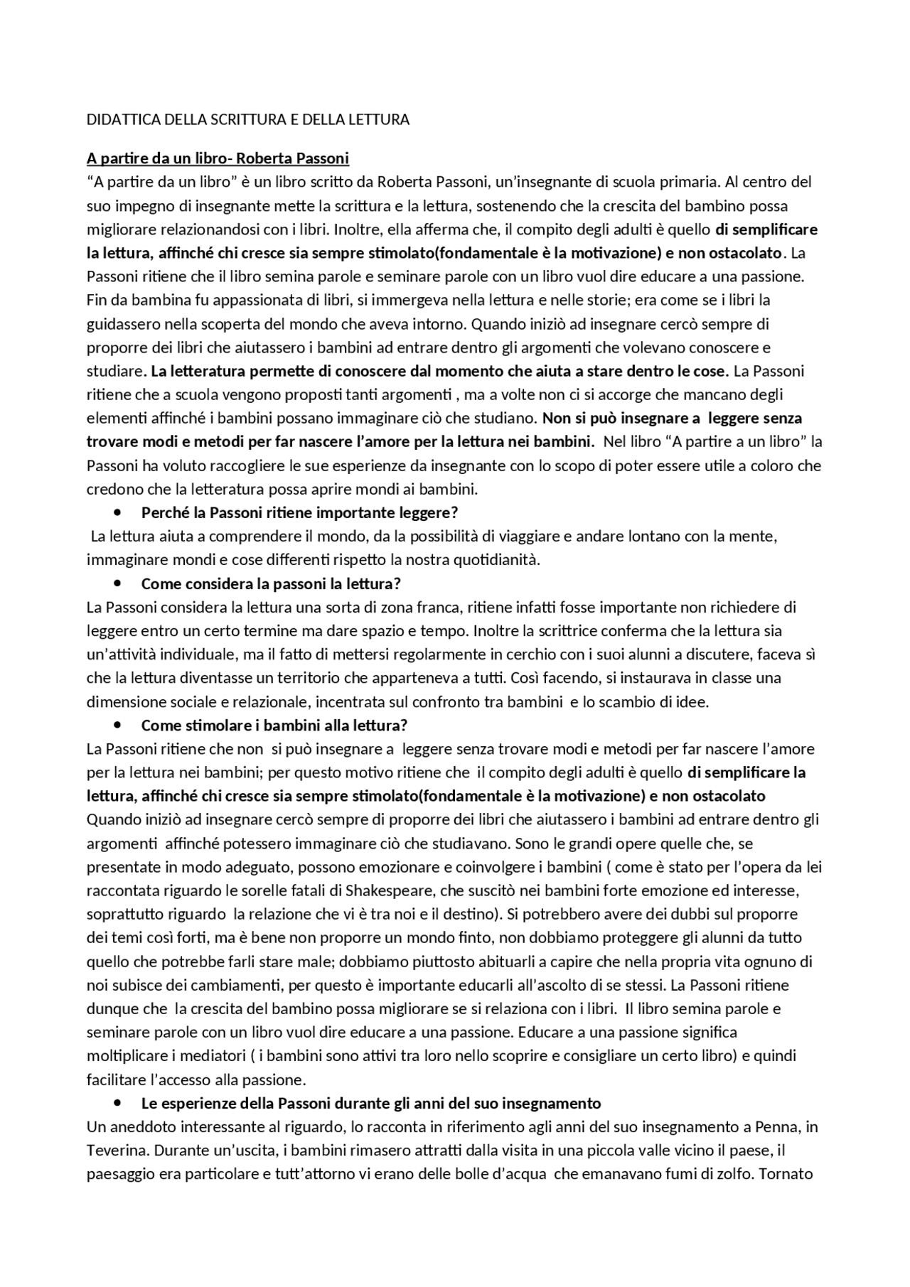 A Partire Da Un Libro Roberta Passoni Docsity