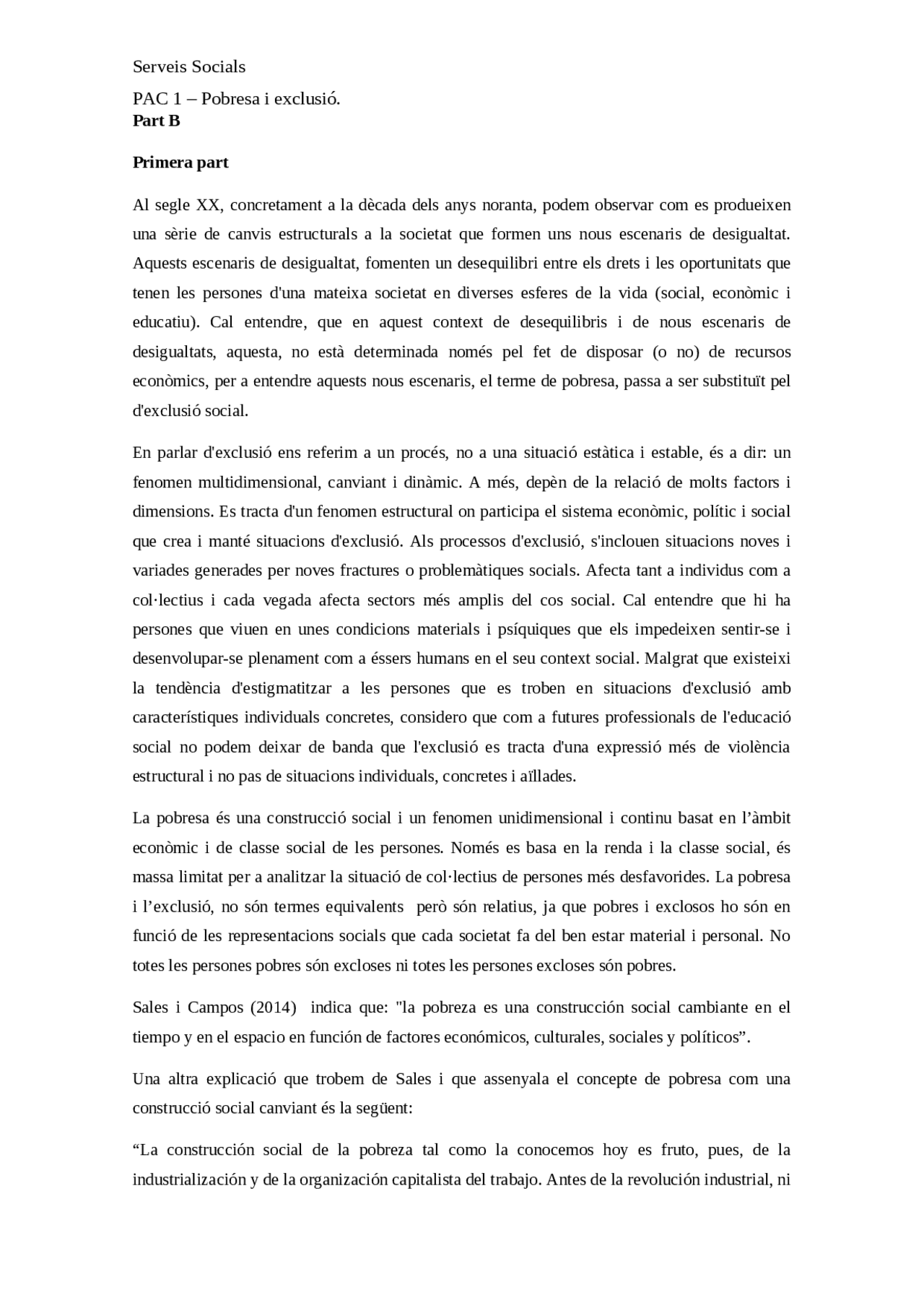 Serveis Socials Pac 1 Docsity