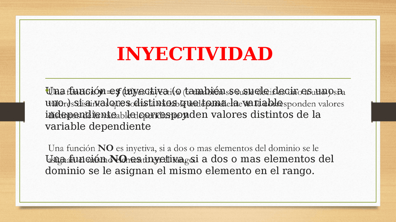 Análisis de Injectividad, Sobreyectividad y Bijectividad de una Función ...