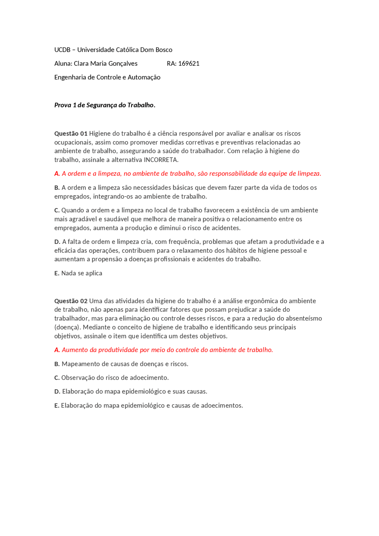 Segurança Do Trabalho Docsity