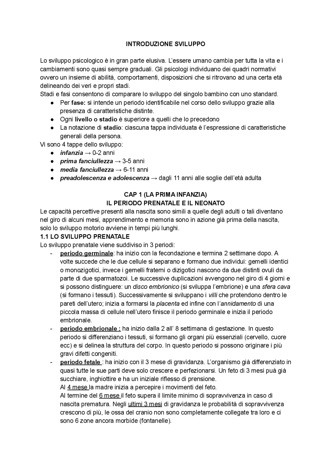 Introduzione Sviluppo Appunti Docsity