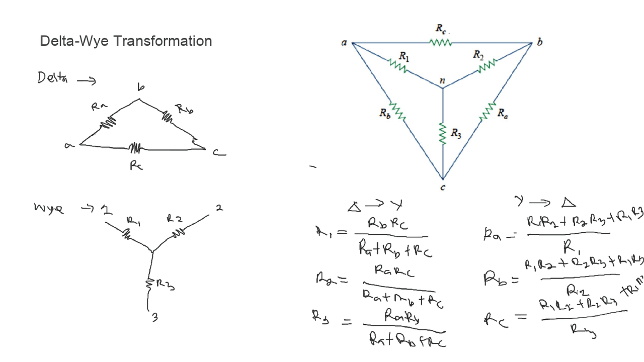 Delta-Wye Transformation - Docsity