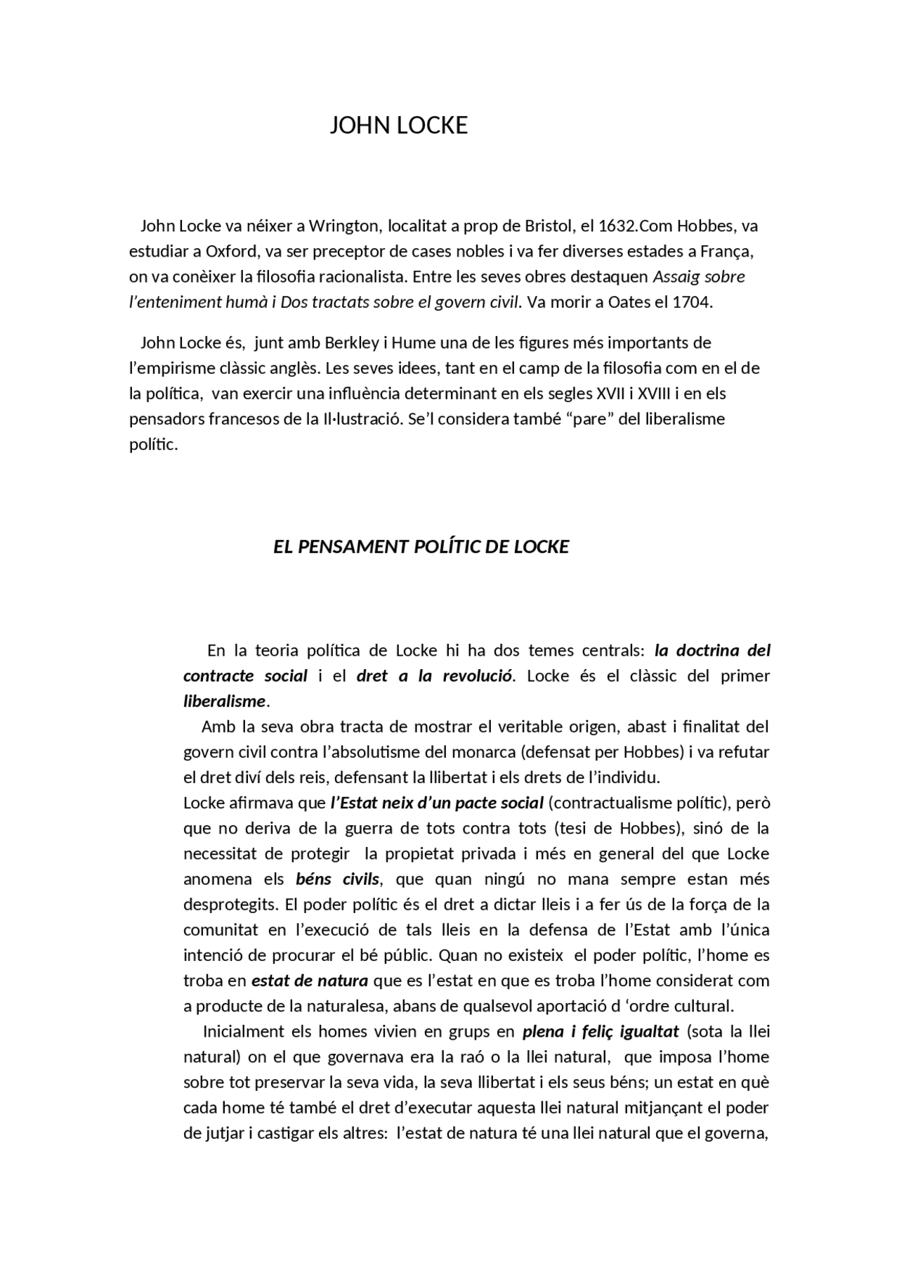 Teorías de John Locke sobre el Estado de Naturaleza y el Pacto Social ...