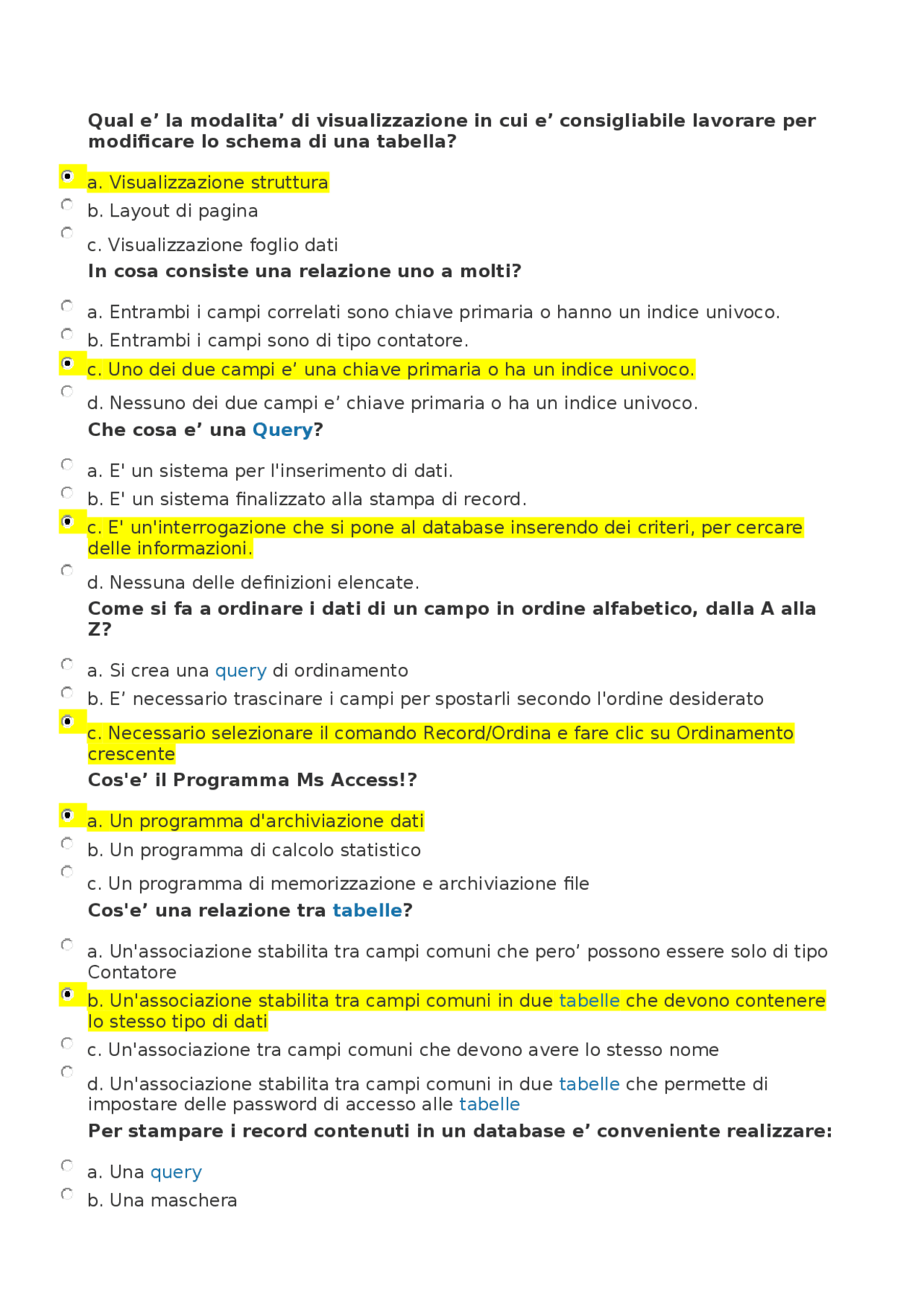 Eirsaf Full Modulo 8 Database Livello Avanzato Panieri Di