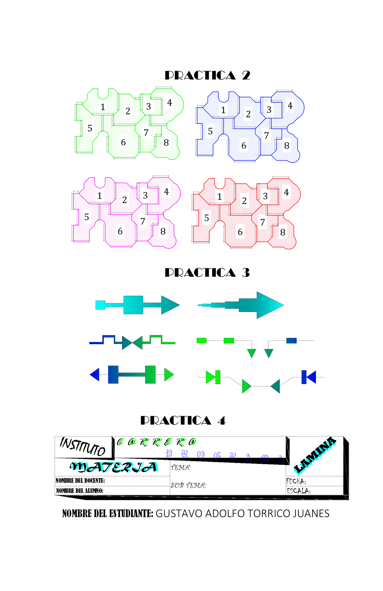 Diseño En Programa Autocad Ejercicios De Diseño Gráfico Docsity