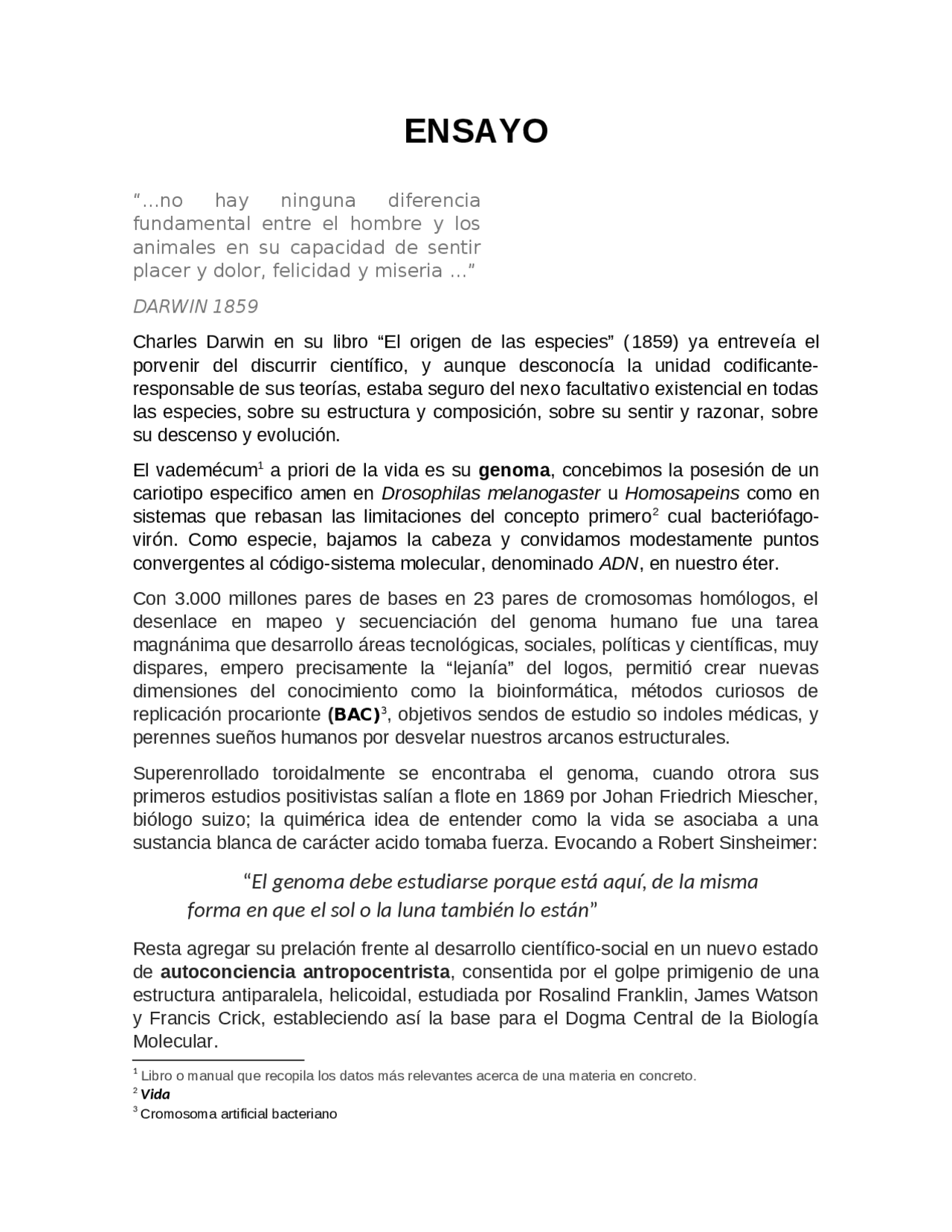 Ensayo Del Genoma Humano Monografías Ensayos De Genética Docsity