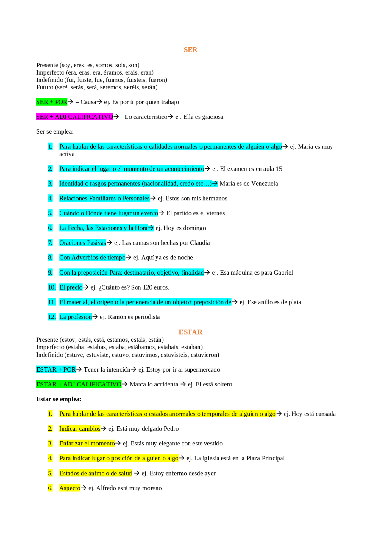 Appunti Esame Lingua Spagnola Docsity