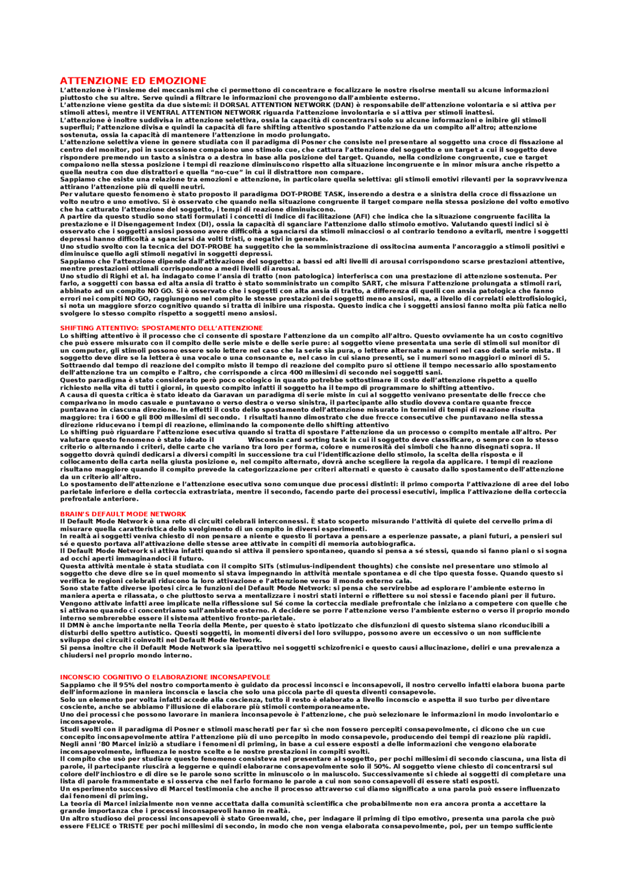 Regolazione Dei Processi Cognitivi E Metacognitivi Docsity
