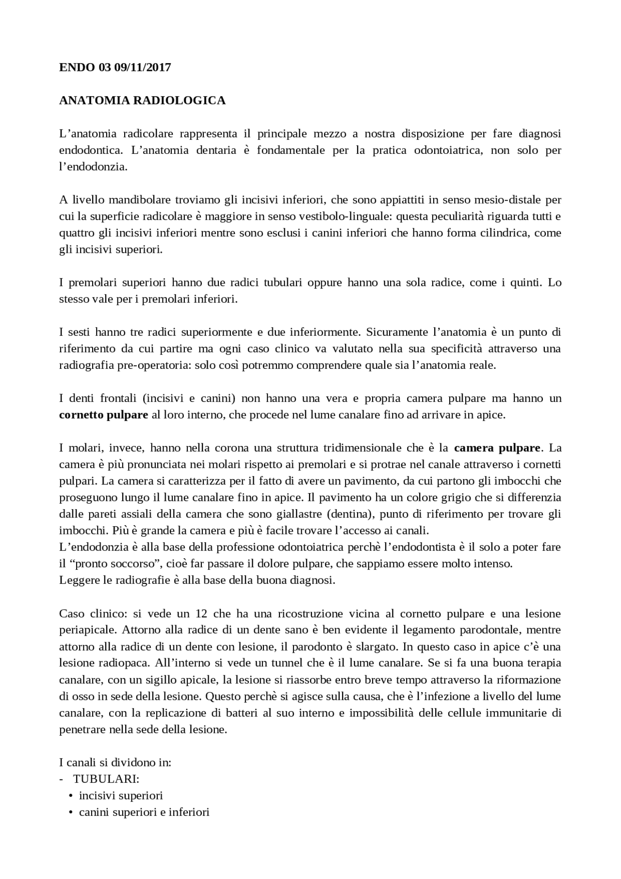 Endodonzia In Odontoiatria Docsity