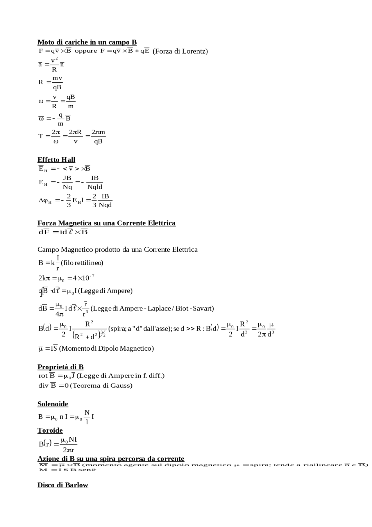 Elettromagnetismo elettrotecnica - Docsity