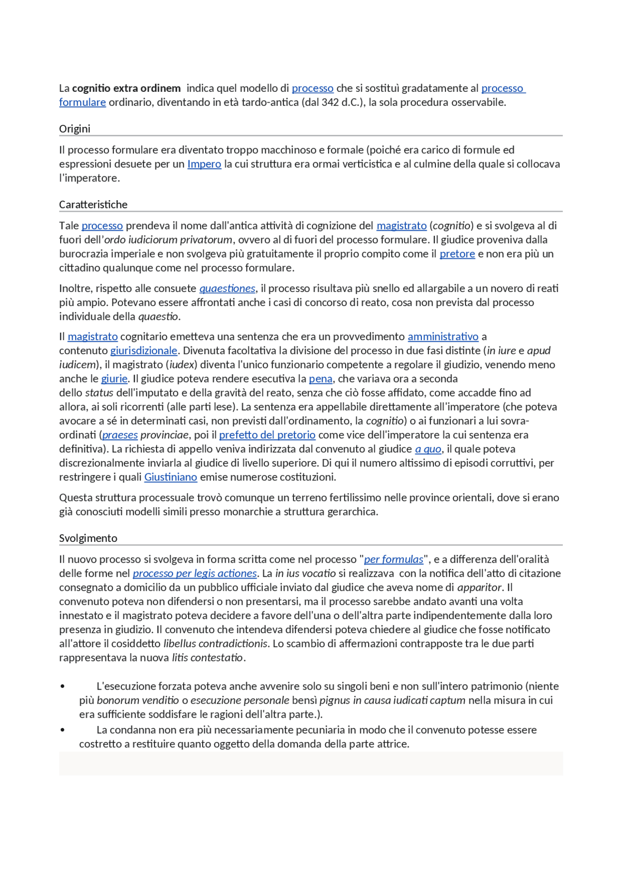 La Cognitio Extra Ordinem: Evoluzione del Processo Romano | Appunti di ...