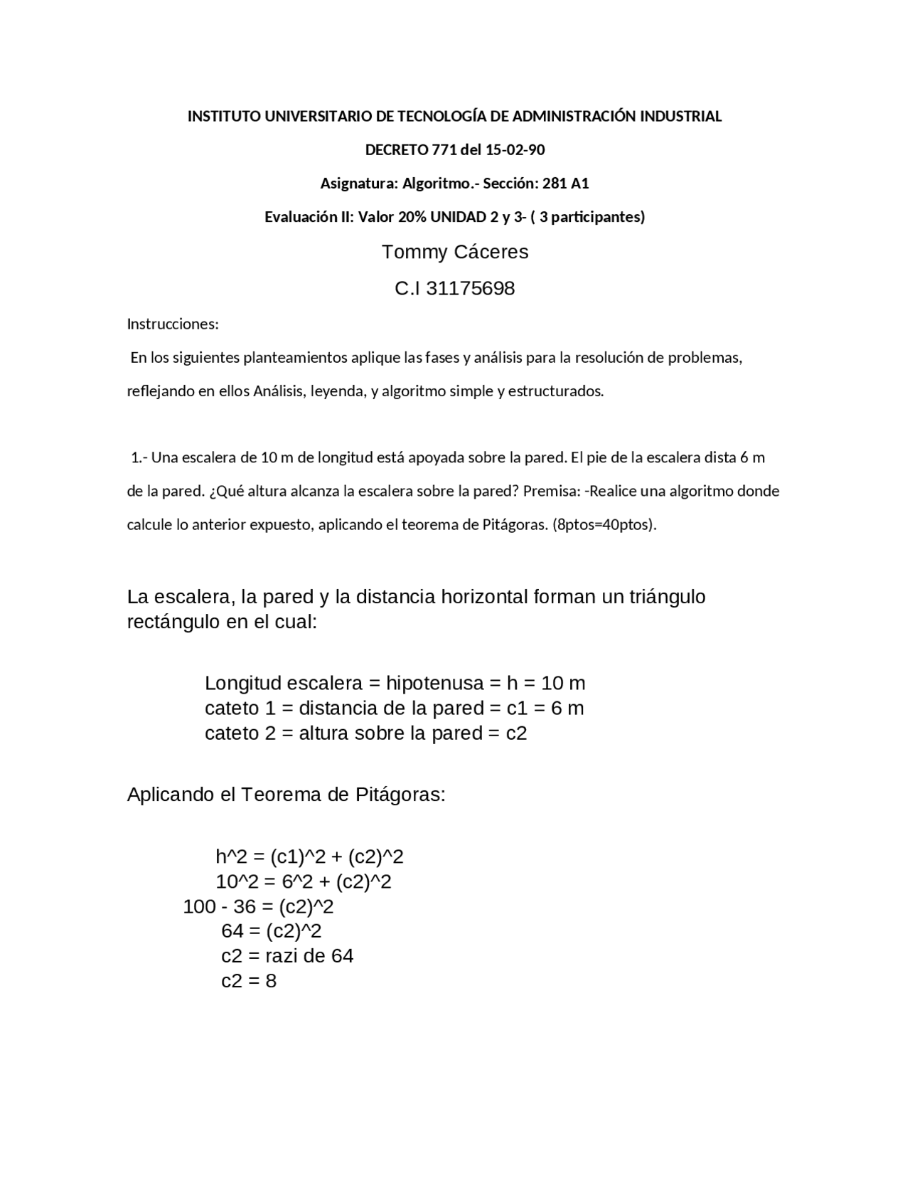 Apuntes De Algunos Algoritmos Básicos Ejercicios De Algoritmos Y