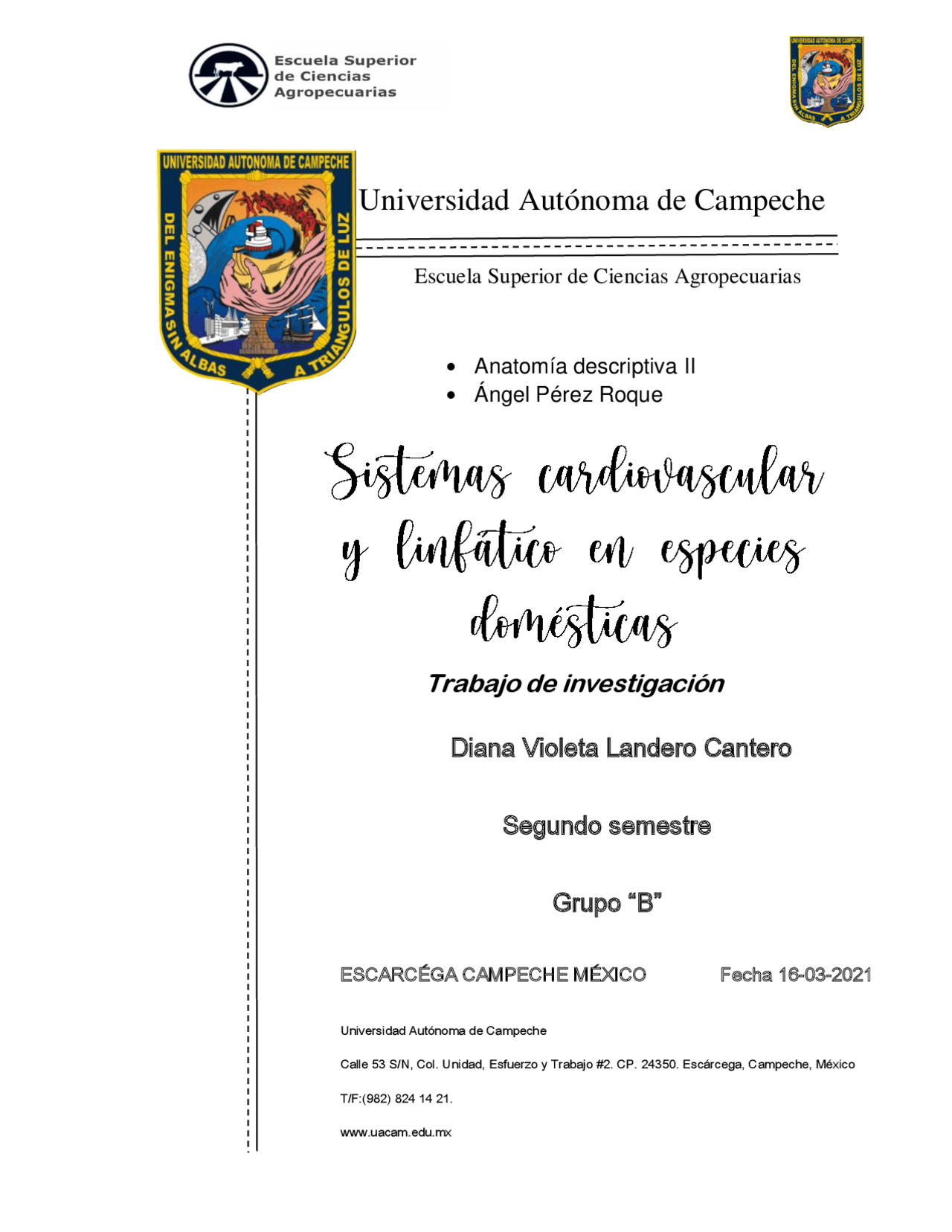 Aparato Cardiovascular Apuntes De Anatomía Aplicada Docsity