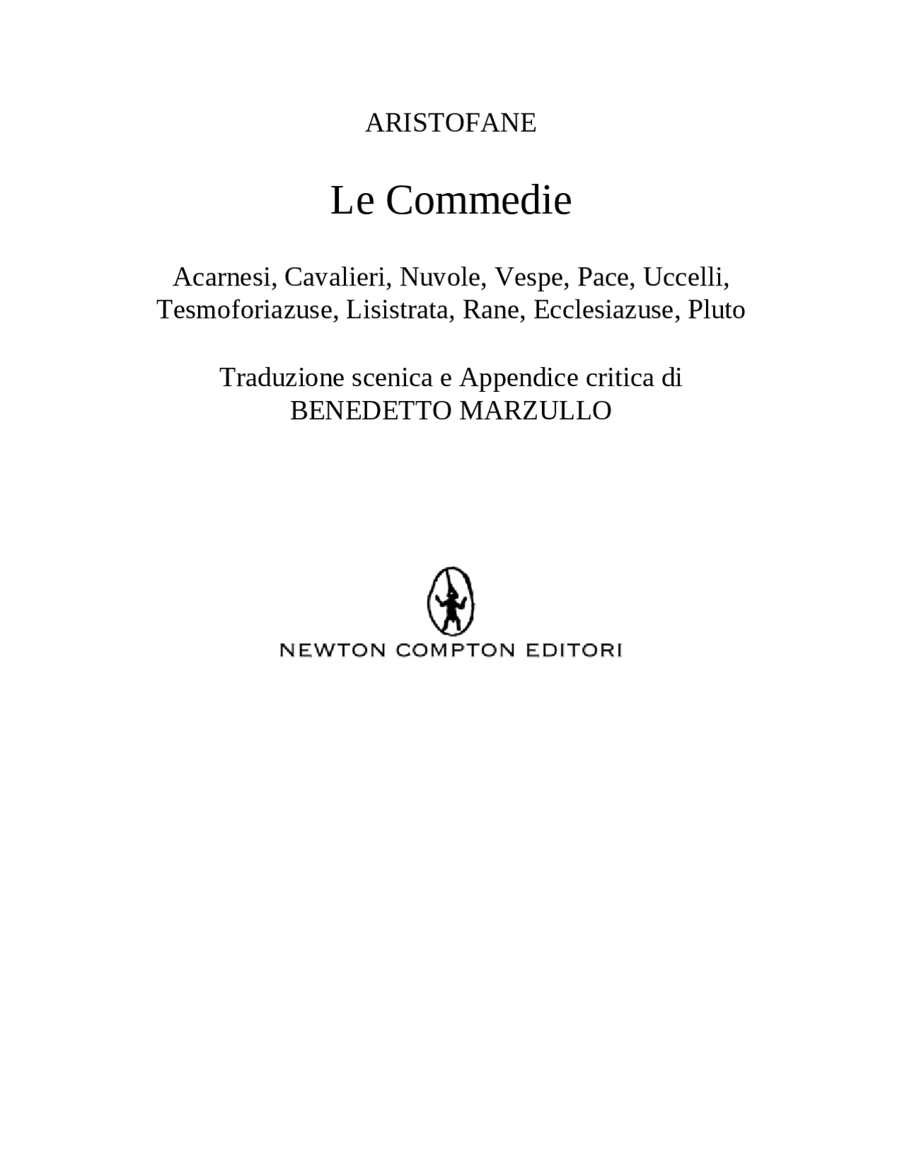 Aristofane - Le commedie - Docsity