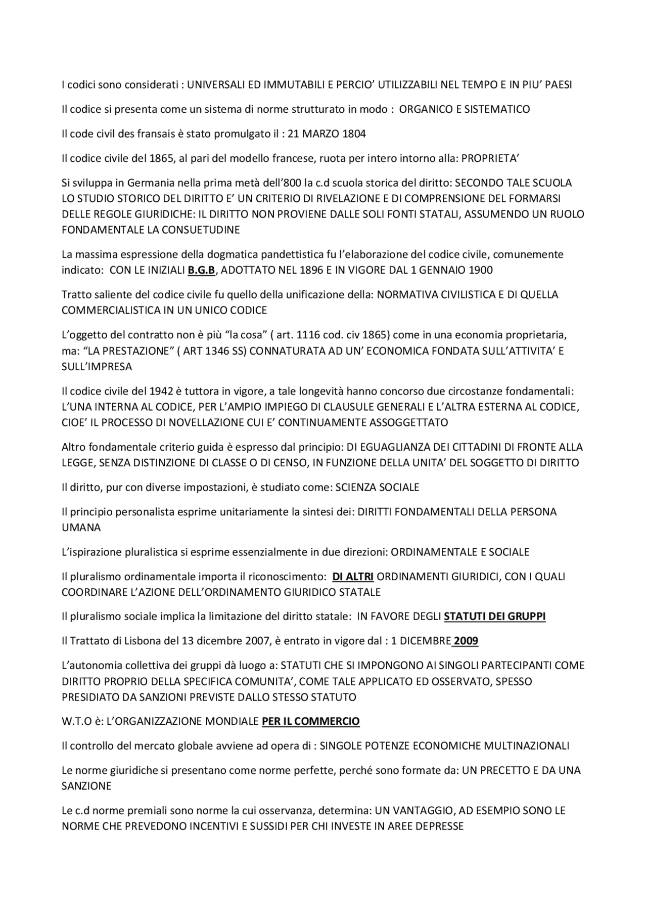 Diritto Civile Pegaso Docsity