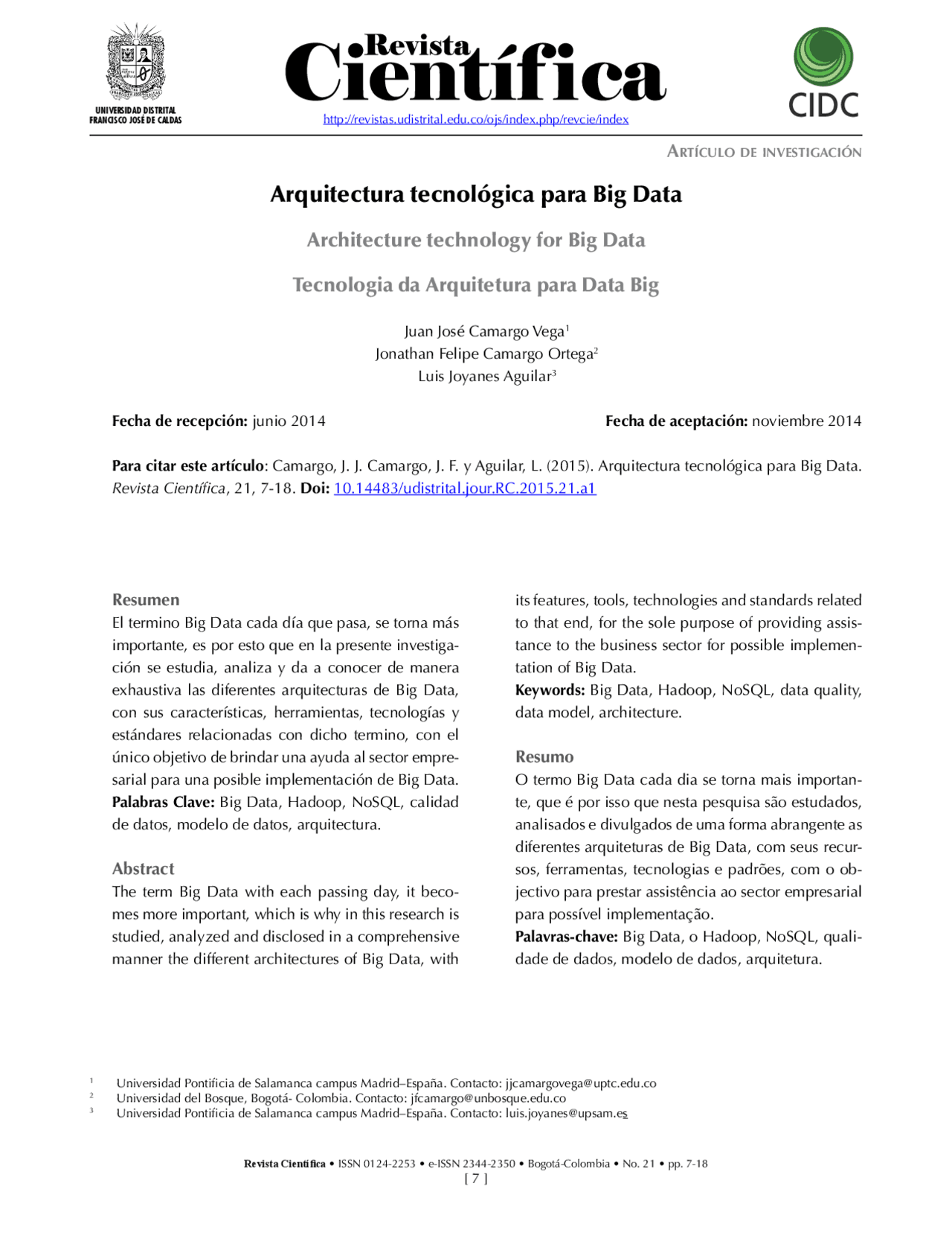 Arquitectura De Big Data Docsity