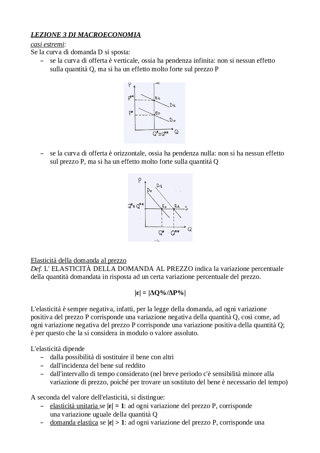Macro Economia Lezione 3 Docsity