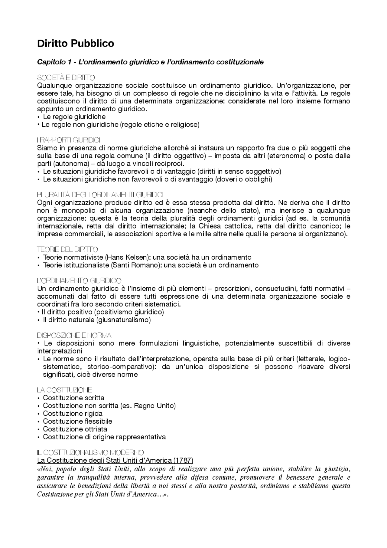 Manuale Di Diritto Pubblico Barbero Cap 1 Docsity