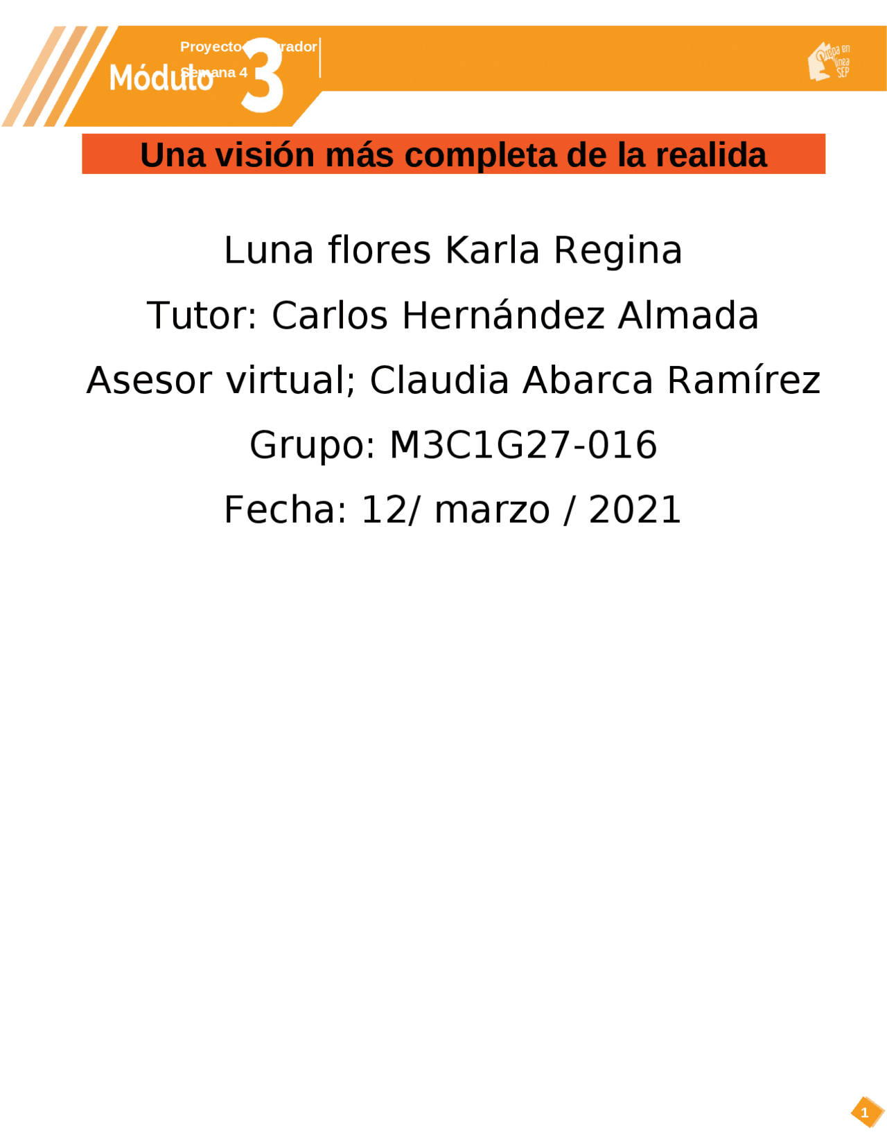 Modulo 3 Proyecto Integrador Docsity