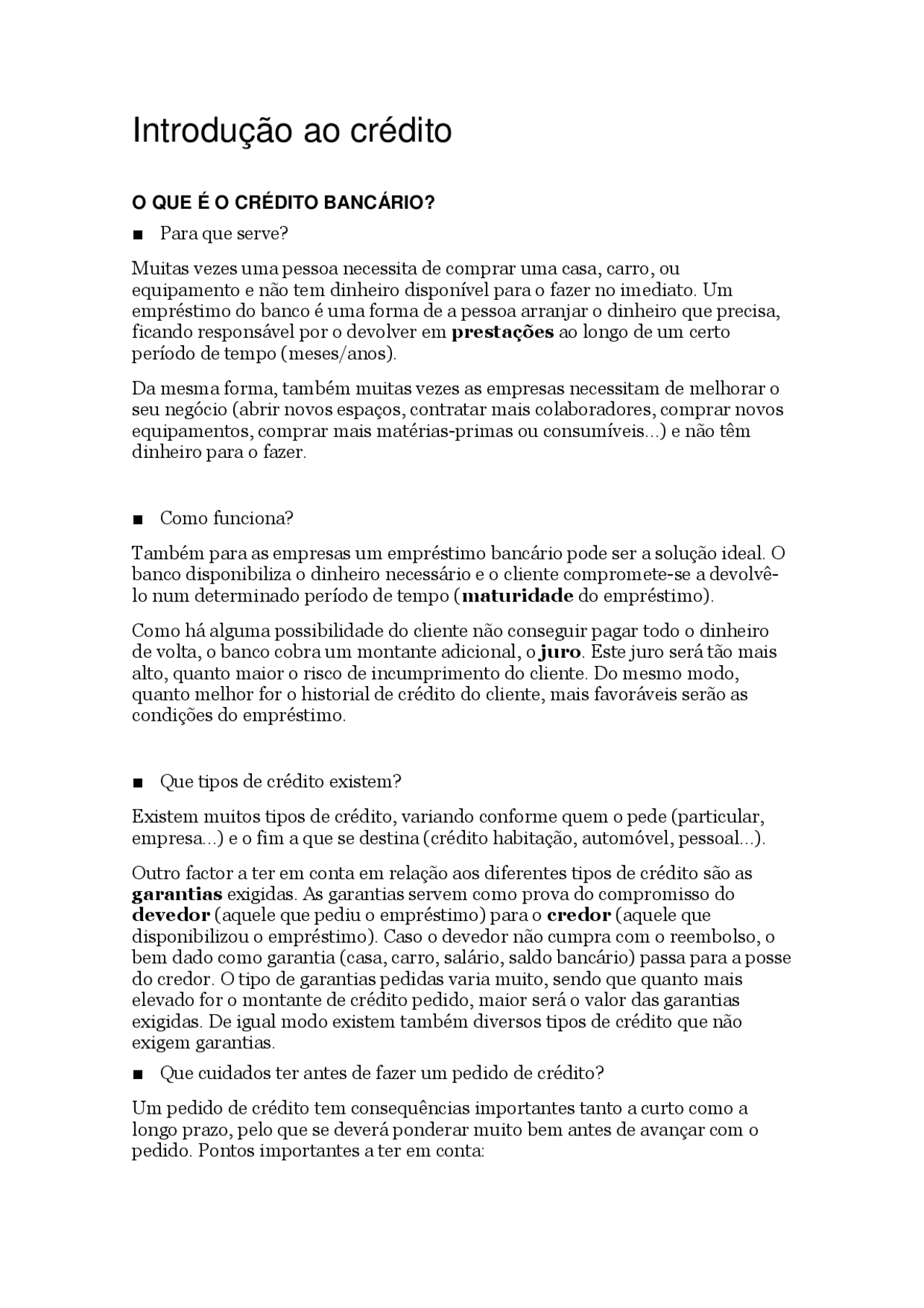 Manual de introducao ao credito - Docsity Manual de introducao ao credito - Docsity
